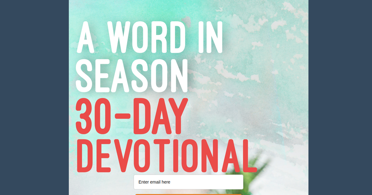 30-Day Devotional - Somebody Cares America