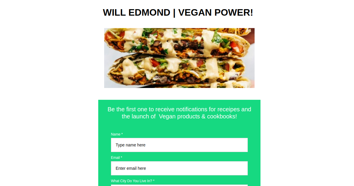 Will Edmond | Vegan Power