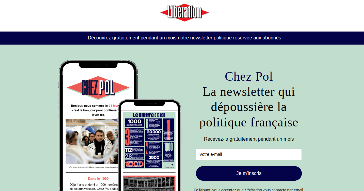 Découvrez Chez Pol : la newsletter politique de Libération