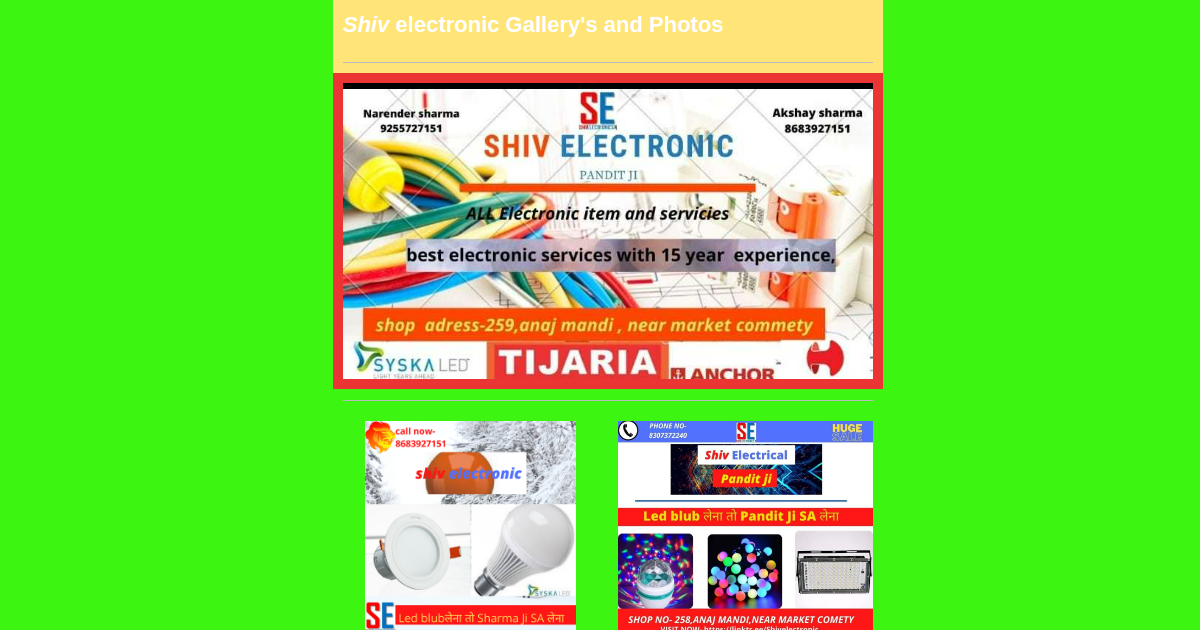 Galary in shiv electric