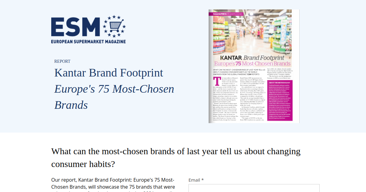 Discover Europe's 75 Most-Chosen Brands