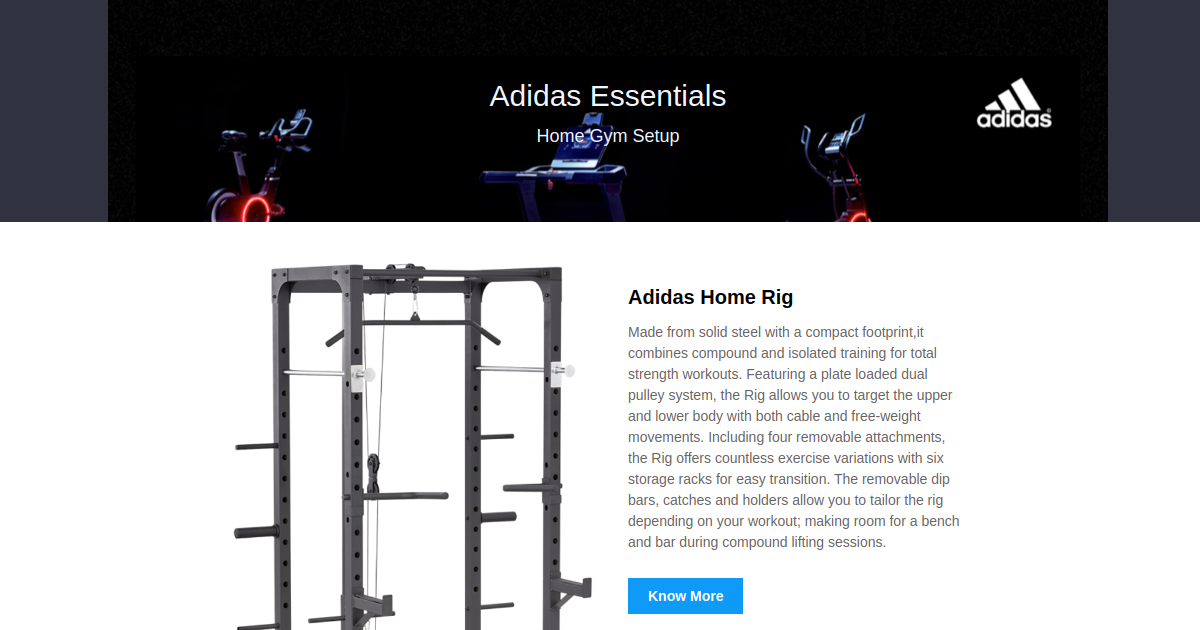 Adidas Essentials - Home Fitness Setup