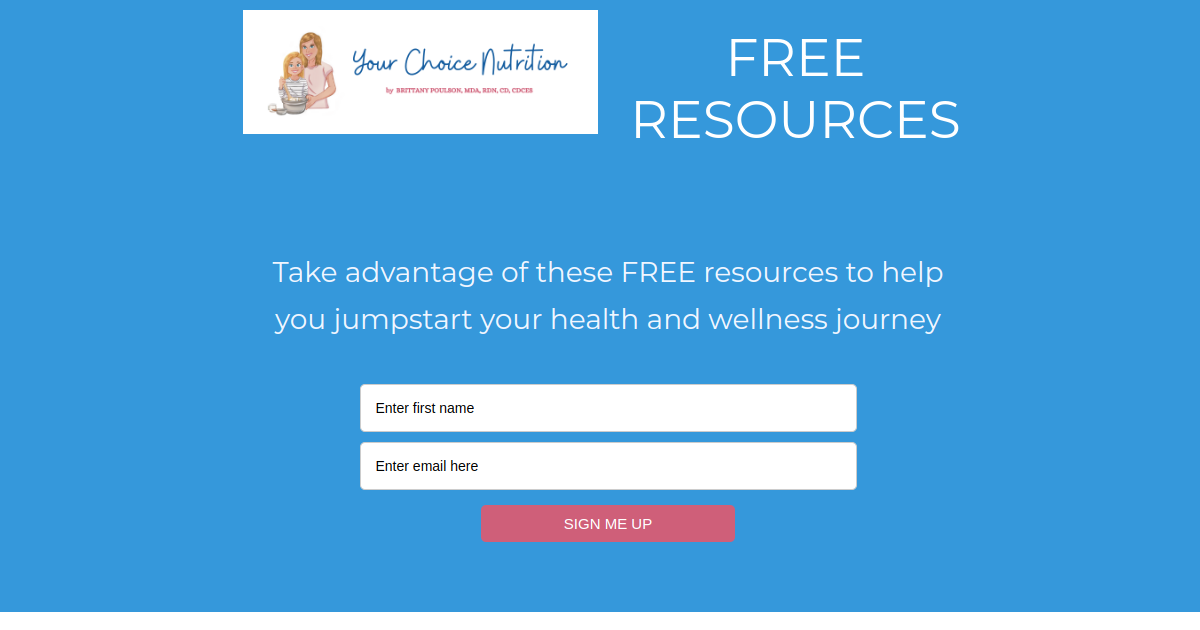 Free Resources - Your Choice Nutrition