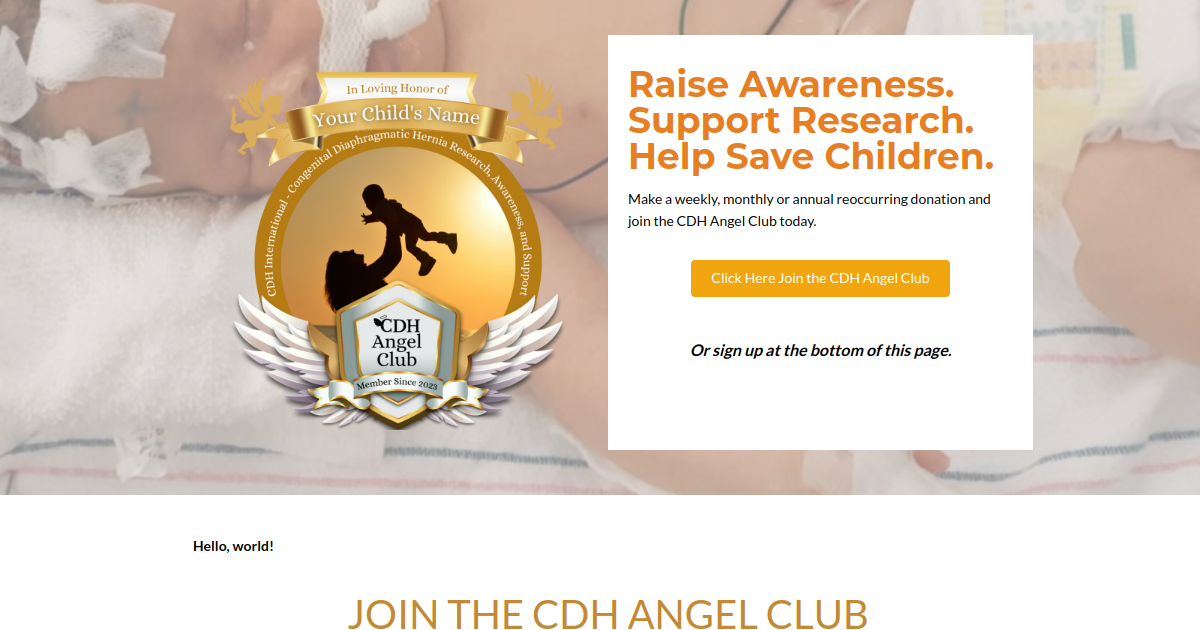 CDH Angel Club - CDH International - A Global Initiative to Stop ...