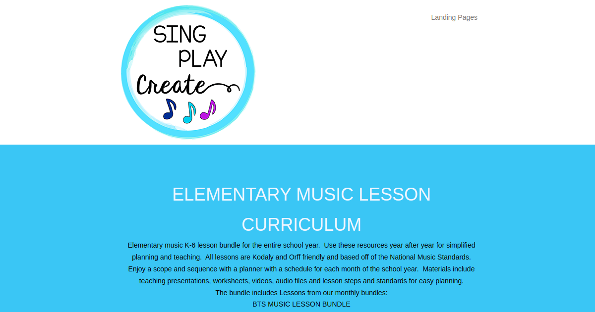 Sing Play Create Curriculum