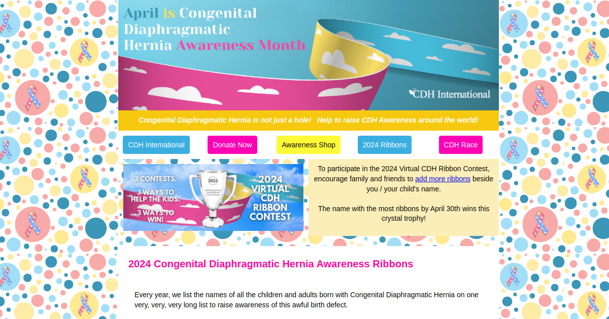 2024 CDH Awareness Ribbons - CDH International - A Global Initiative to ...