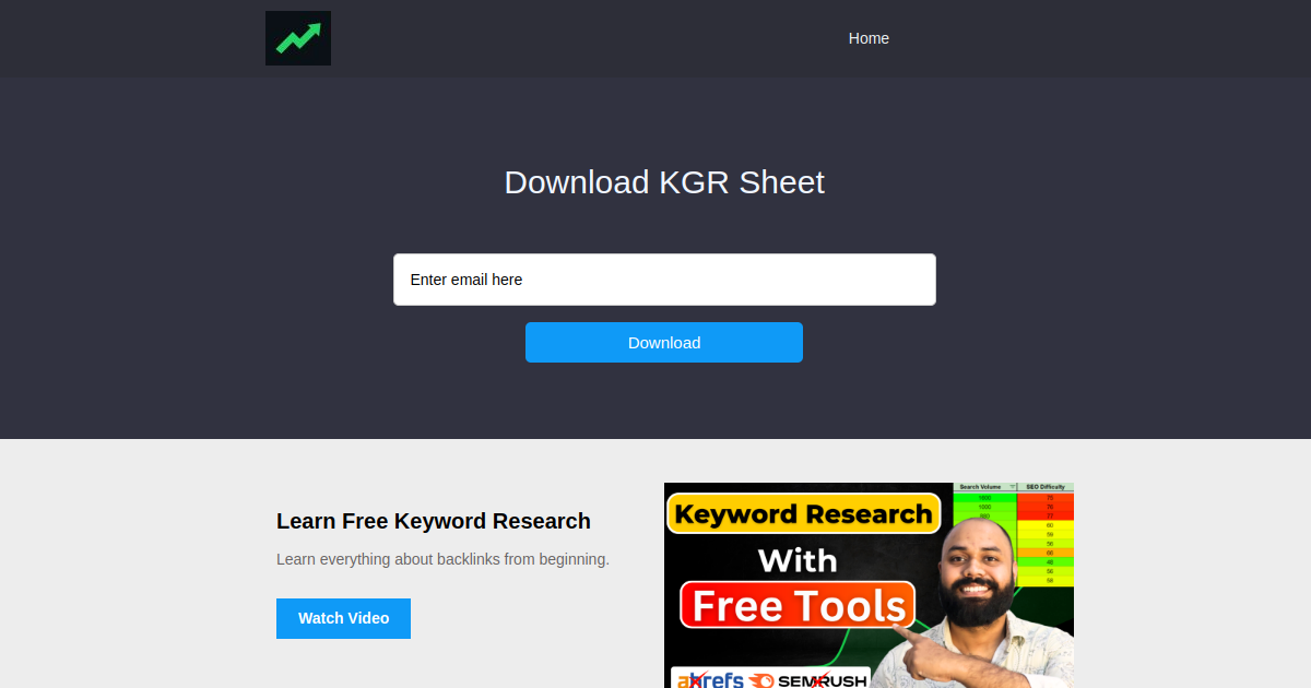 Download KGR Keyword Research Sheet - Learn SEO & Blogging