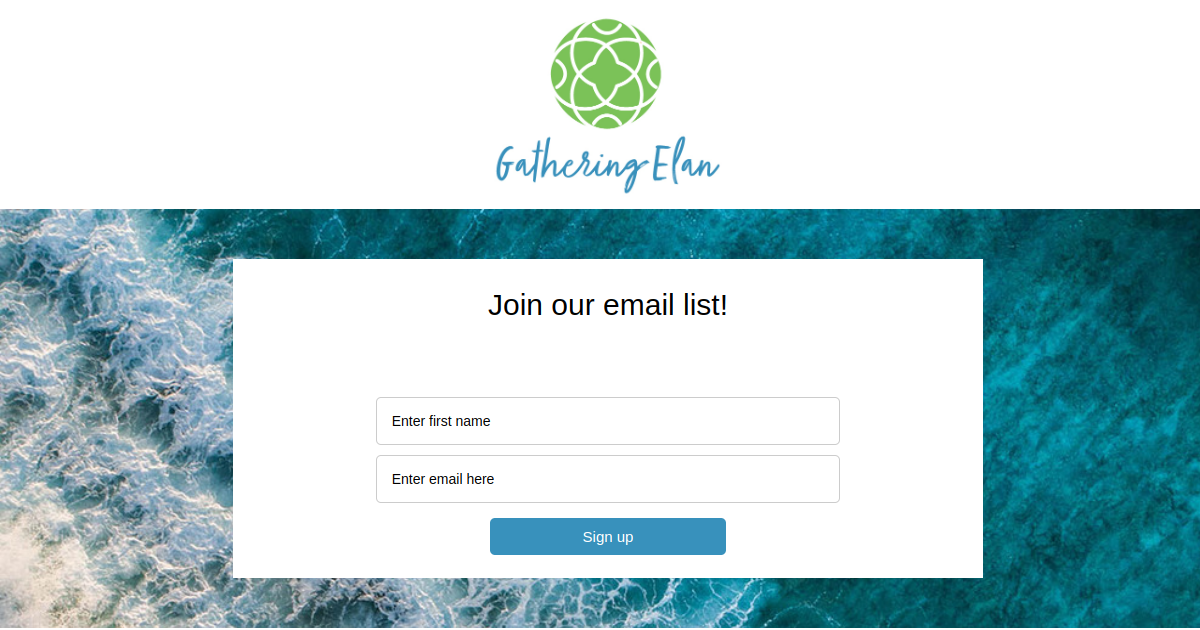 Newsletter Sign Up Landing Page