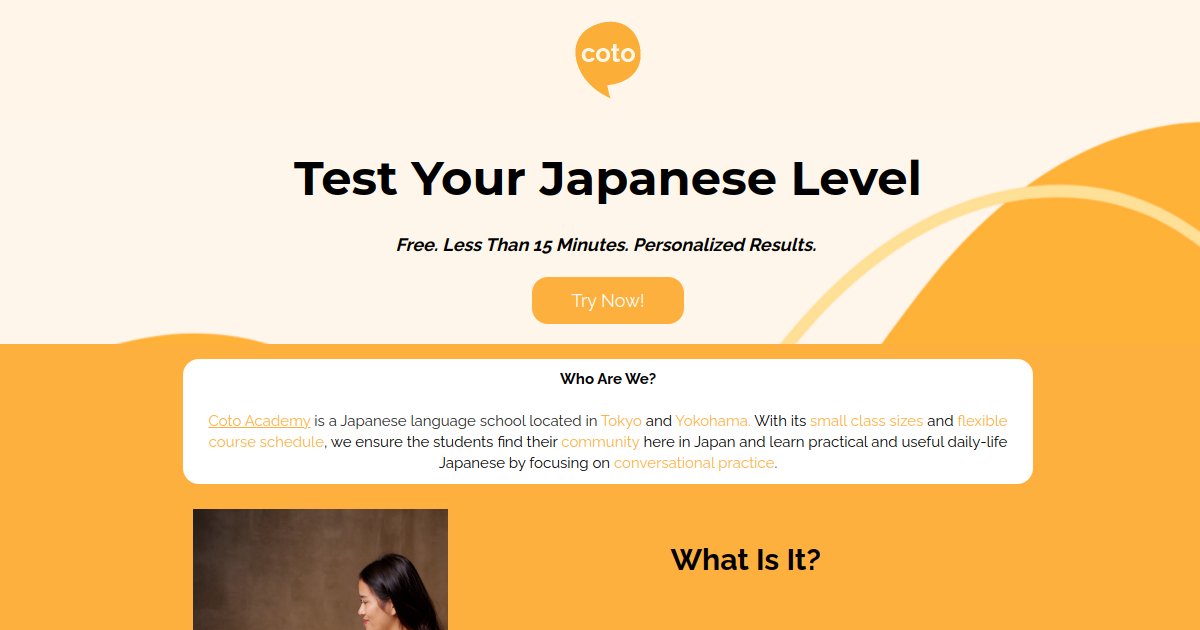 Test Your Japanese Level - Coto Academy