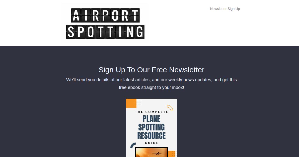 Newsletter Sign Up Page