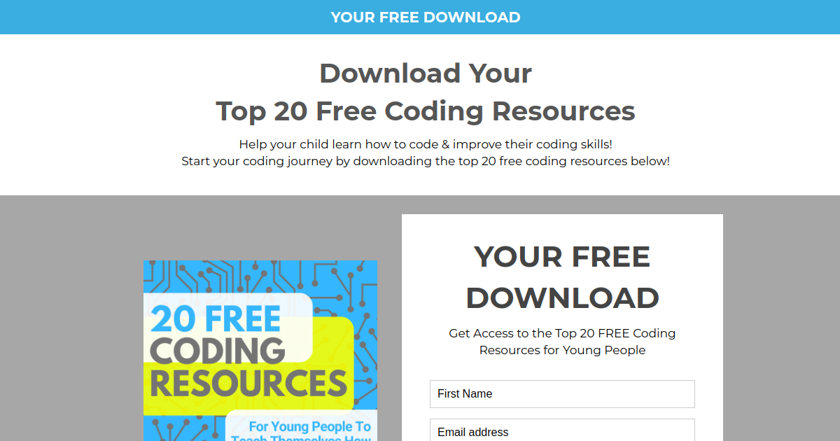 FREE Download - Top 20 Coding Resources for Young People - GT Scholars
