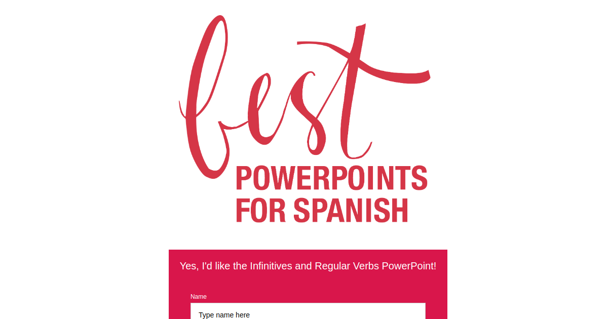 Spanish Infinitives and Regular Verbs PowerPoint