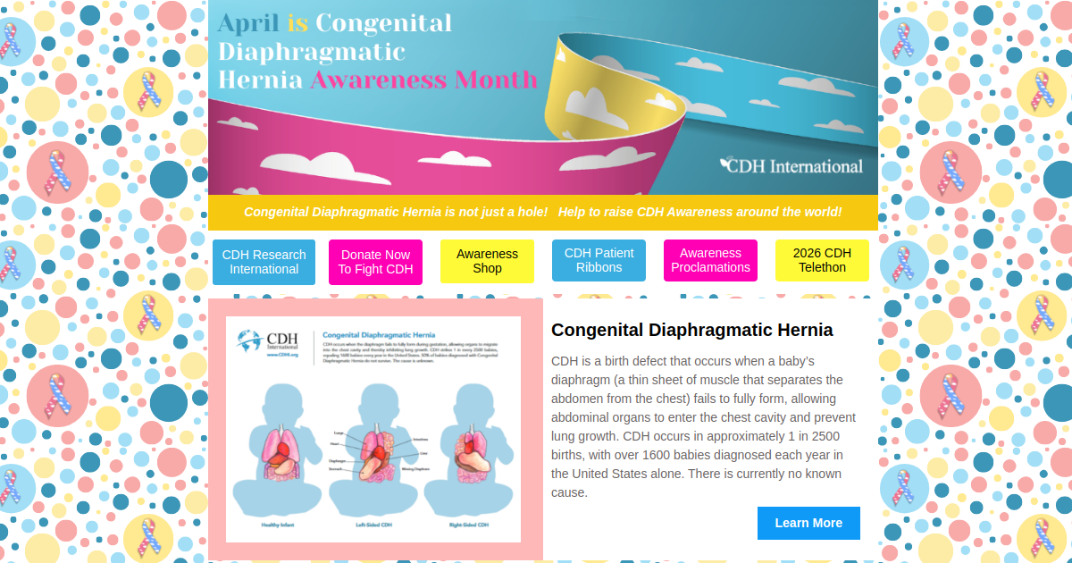 Congenital Diaphragmatic Hernia Awareness Day 2026 - CDH Research ...