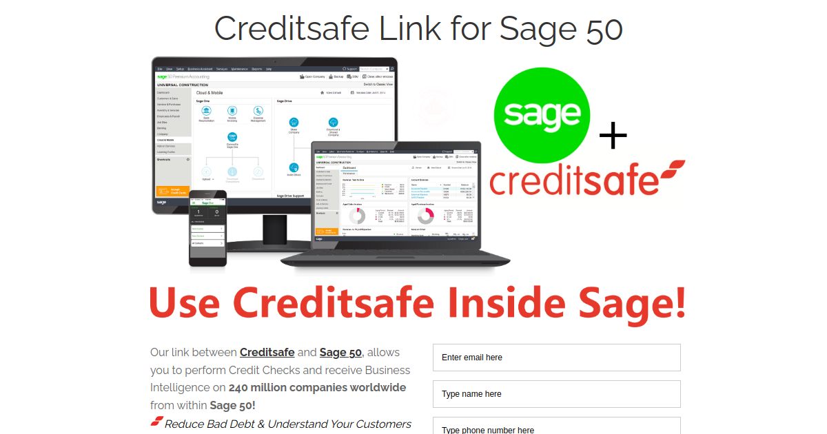 Creditsafe Link for Sage 50 - Sage Accounting Software CRM Software ...