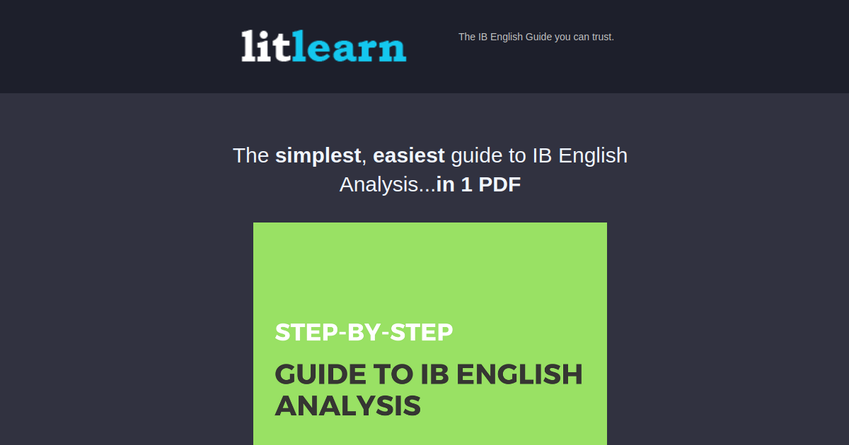 Download IB English Analysis Guide - LitLearn