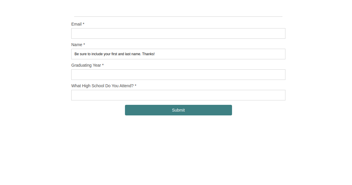 Senior Team Waitlist