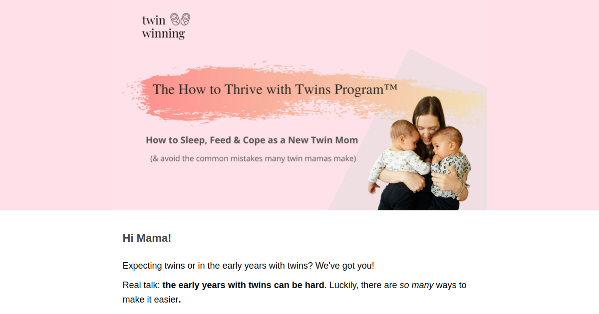 Online Class: The How to Thrive with Twins Program™ - Twin Winning