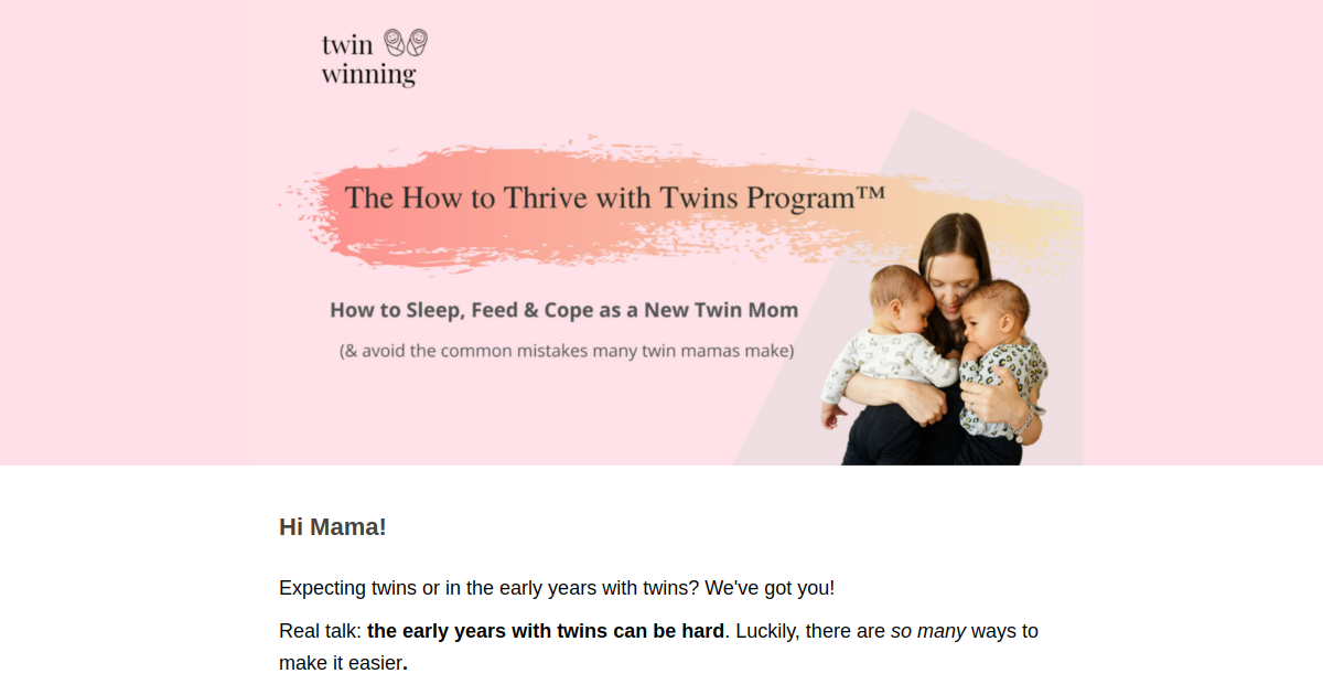 Online Class: The How to Thrive with Twins Program™ - Twin Winning