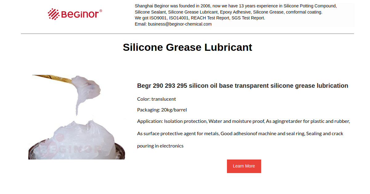 Lubricant grease - Shanghai Beginor Chemical Technology Co., Ltd.